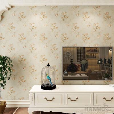 China Simple Beautiful Flower embossed Waterproof Vinyl Wallpaper Coverings for sale