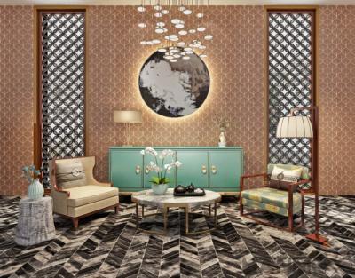 China Room Decor Interior Wallpaper 0.53*10M , Crushed Velvet Wallpaper for sale