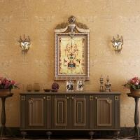 China Golden Interior Wallpaper New Fashion Plant Fiber Particle CE / ISO Certification for sale