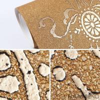 China Golden Interior Wallpaper New Fashion Plant Fiber Particle CE / ISO Certification for sale