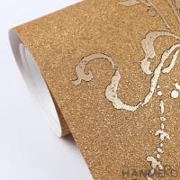 China Golden Interior Wallpaper New Fashion Plant Fiber Particle CE / ISO Certification for sale