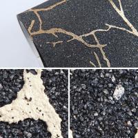 China High-end Household Wallpaper Decor Black Color Plant Fiber Bronzing Process for sale