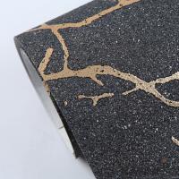 China High-end Household Wallpaper Decor Black Color Plant Fiber Bronzing Process for sale