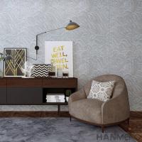 China Strippable Plant Fiber Particle Interior Wallpaper 0.53*10M Grey Color for sale