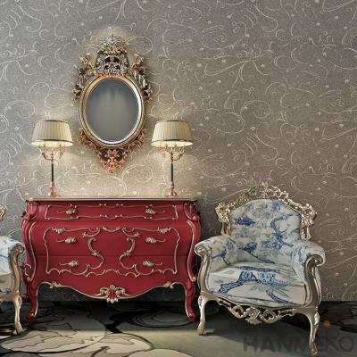 China Unique Plant Fiber Particle Wall Paper 0.53*10M for sale