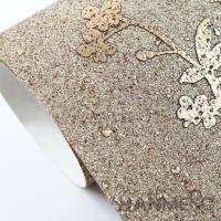 China Natural Plant  Fiber Particle Interior Wallpaper Hotel Office Decor for sale