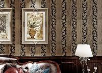 China Household TV Background Classic Design Wallpaper Velvet Wallcovering European Style for sale