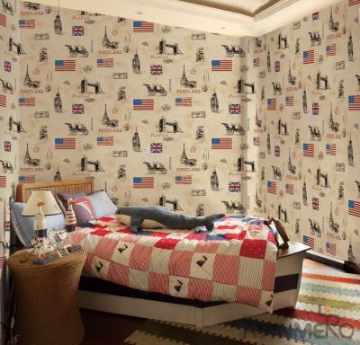 China Non Woven Paper Unisex Kids Wallpaper , 0.53*10M Modern Kids Wallcovering for sale