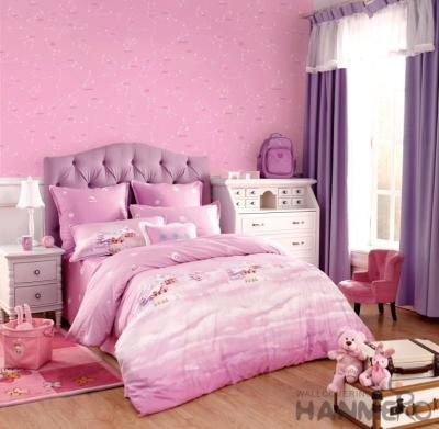 China Removable Little Girls Bedroom Wallpaper , Girls Pink Bedroom Wallpaper for sale