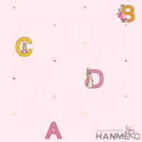 China Modern English Letters Kids Bedroom Wallpaper Pink Color Wallcovering for sale
