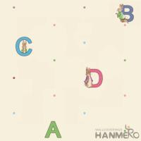 China Modern English Letters Kids Bedroom Wallpaper Pink Color Wallcovering for sale