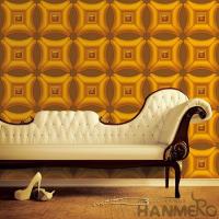 China Golden Color Decorative 3D Home Wallpaper , PVC Wallpaper For House Interior for sale