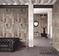China 3D Wood Design Kitchen Bathroom Wallpaper , Durable PVC Wallcovering for sale