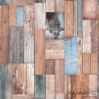 China 3D Wood Design Kitchen Bathroom Wallpaper , Durable PVC Wallcovering for sale