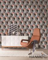 China Fashion PVC 3D Home Wallpaper for Living Room Germetric Pattern Design for sale