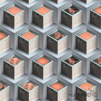 China Fashion PVC 3D Home Wallpaper for Living Room Germetric Pattern Design for sale
