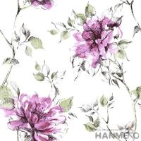 China Chinese 0.53*10M/Roll Suede Wallpaper with Big Pink Flowers Pattern Decoration Foaming for sale