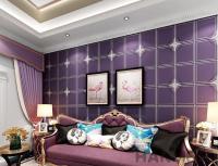 China Purple Color Suede Wallpaper Geometric Design Sofa Backgroung Chinese Factory Supplier for sale