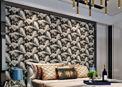 China Household Modern Flocked Wallpaper For Bedroom Walls , Non Woven Materials for sale