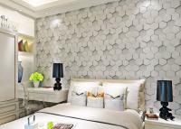 China Greywhite Removable Modern 3D Wallpaper for Living Room 1500g Mould Proof for sale
