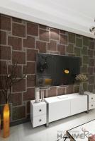 China Geometric Pattern High Quality Bed Room Suede Wallpaper Chinese Wallcovering Factory for sale