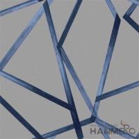 China Modern Living Room 3D Suede Wallpaper 0.53*10M Geometric Design Wallcovering Exported for sale