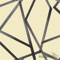 China Modern Living Room 3D Suede Wallpaper 0.53*10M Geometric Design Wallcovering Exported for sale