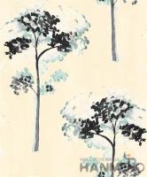 China Eco-friendly Suede Wallpaper 0.53*10M Beautiful Tress Living Room Wallcovering Latest for sale