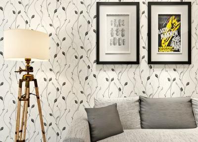 China Leaf Pattern Embossed Vinyl Modern Removable Wallpaper Contemporary Wall Coverings for sale