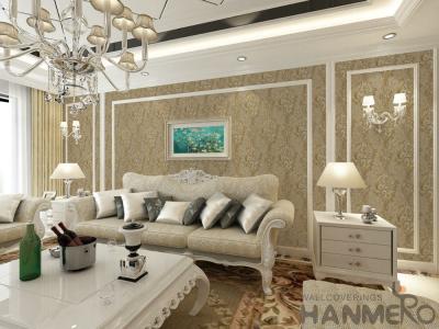 China Vinyl Sofa TV Background Decor Wallpaper Modern Cozy Style 0.53*10M PVC Wallcovering China for sale