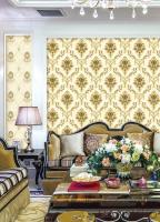 China PVC Wallpaper  Damask Chinese Wallcovering Vendor European Style Room Sofa Background for sale