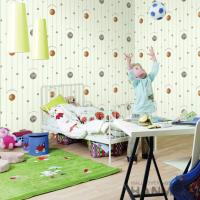 China Best Selling Football Design Walllpaper Modern Chinese Manufacturer PVC Kids Room for sale