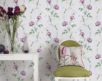 China TV Background Mould-Proof Modern Removable Flowers Wallcovering Wallpaper Eco-Friendly for sale