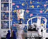 China Floral Bird New Designs Modern Removable Wallpaper for Saloon Chinese Factory Manufacture for sale