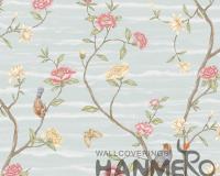 China Floral Bird New Designs Modern Removable Wallpaper for Saloon Chinese Factory Manufacture for sale