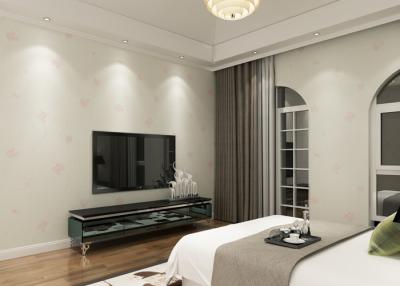 China Bedroom Wall Paper / Rustic Floral Wallpaper With PVC Materials , 1.5kg Weight for sale