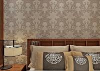 China Washable Victorian Style Wallpaper For Living Room , Contemporary Damask Wallpaper Mould Proof for sale