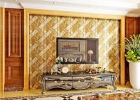 China Luxurious Modern Style Wallpaper with Removable Gold Foil Material , Geometric Pattern for sale