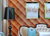China European Style Washable Vinyl Wallpaper with 3D Effect Leather Pattern , SAC Listed for sale
