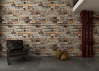 China Eco Friendly 3D Brick Effect Wallpaper , Waterproof Vinyl Wall Covering Light Weight for sale