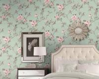 China Eco - Friendly European Style Wallpaper Fancy Floral Pattern Chinese Factory for sale