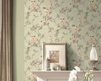 China Eco - Friendly European Style Wallpaper Fancy Floral Pattern Chinese Factory for sale