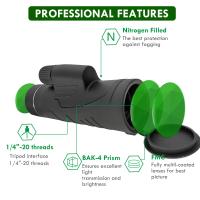 China Prism Bak4 Cell Phone Monocular Telescope 12x50 Long Range High Power for sale