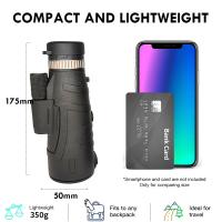 China 12x50 High Power Mobile Phone Telescope Monocular Bak4 With Tripod Holder for sale