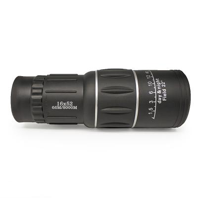 China Zoom Hiking Monocular Telescope , 16x52 Monocular Dual Focus Optics Zoom Telescope for sale
