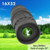 China Zoom Hiking Monocular Telescope , 16x52 Monocular Dual Focus Optics Zoom Telescope for sale