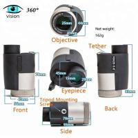 China 10x25 Mini High Power Zoom Monocular With Hand Band for sale