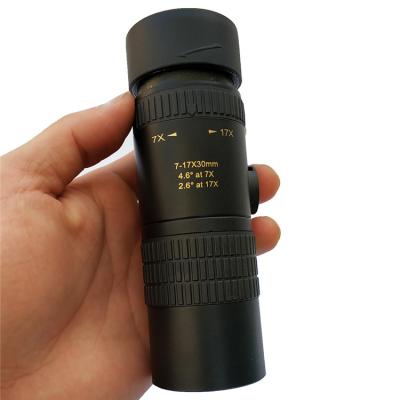 China 7-17x30 Dual Focus Monocular Telescope With Phone Clip Tripod For Camera Lens for sale
