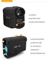 China 6x25 1000m Golf Distance Laser Rangefinder For Shooting for sale