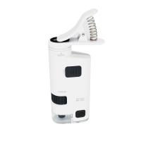 China Pocket 80x 120x LED Lighted Zoom Microscope With Aspheric Lens for sale